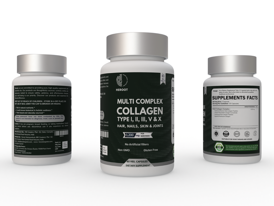 Collagen Plant Based (Veg Source) 1200 mg Anti - Aging Skin Capsules 60 ...