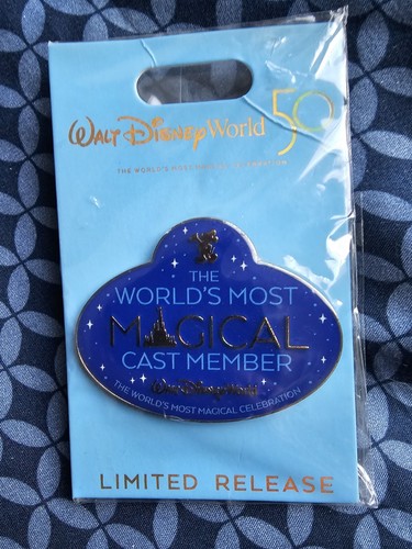 Disney World 50th Anniversary World's Most Magical Cast Member Name Tag ...