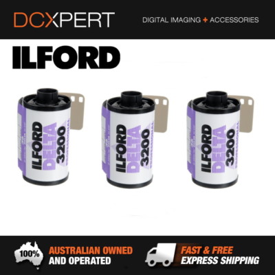ILFORD DELTA 3200 ISO 3200 35MM 36 EXPOSURES BLACK & WHITE FILM ...