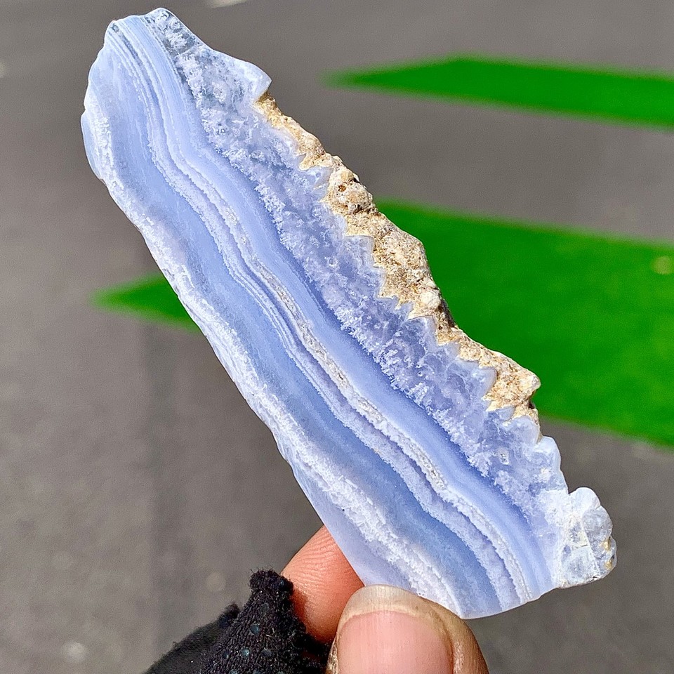 24G Natural Blue striped agate Crystal Chunks piece form Mineral ...