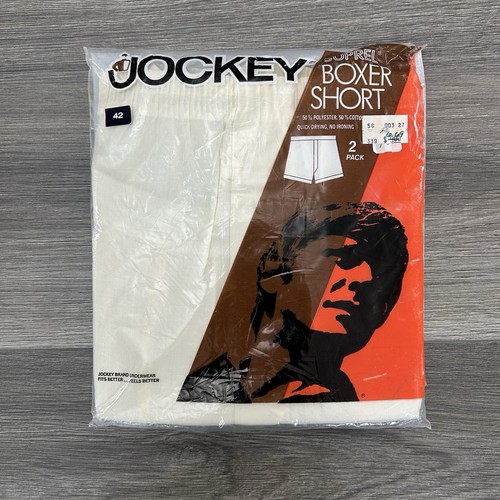 Vintage 70s JOCKEY Suprel Boxer Shorts 2 Pack Mens 42 Underwear Boxers ...