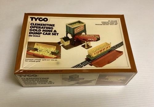 VINTAGE HO SCALE TYCO 936 CLEMENTINE OPERATING GOLD MINE & DUMP CAR SET ...