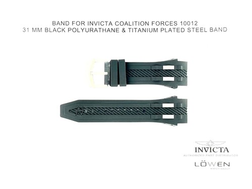 Authentic Invicta Coalition Forces 10012 Black Polyurethane Titanium ...