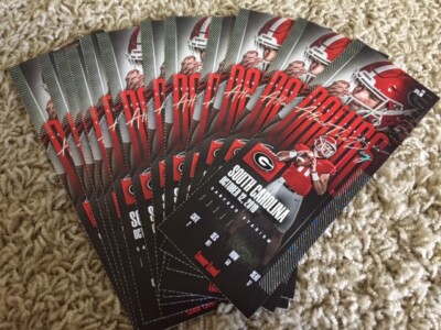 2019 UGA Georgia Bulldogs vs. USC South Carolina Gamecocks Ticket Stub ...