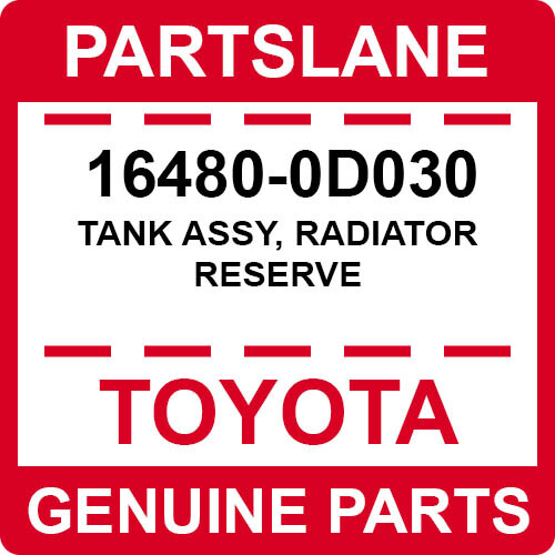 Toyota Genuine OEM 16480-0d030 Tank ASSY Radiator Reserve 164800D030 ...