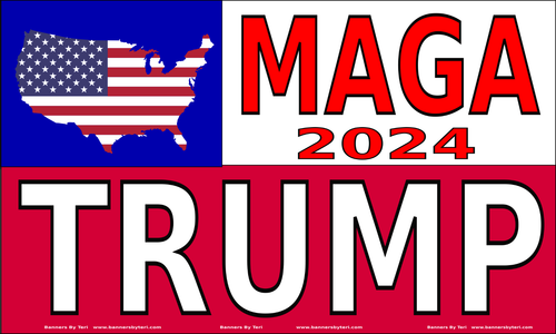 TRUMP MAGA 2024 - VINYL Banner - Rugged & Durable Reinforced Vinyl ...