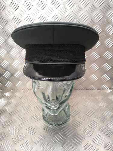 Ceremonial Fancy Parade Peak Cap Hat, Dark Green with Black Oak Leaf ...