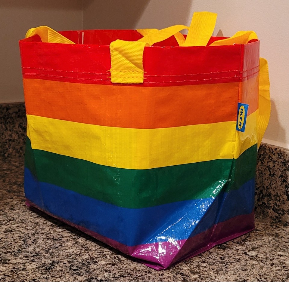 Ikea Limited Edition Rainbow Pride Storstomma Reusable Bag - Small (13 ...