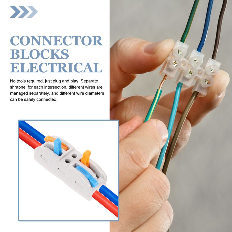 10PCS Nylon Wire Connector Splicing Conductor Connectors Blocks ...