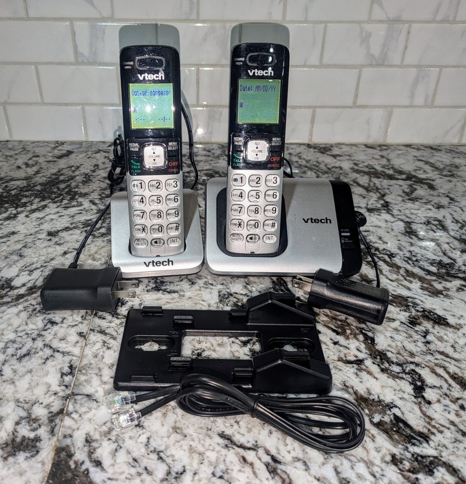 VTech CS6719-2 DECT 6.0 2-Handset Cordless Phone System with Bluetooth ...