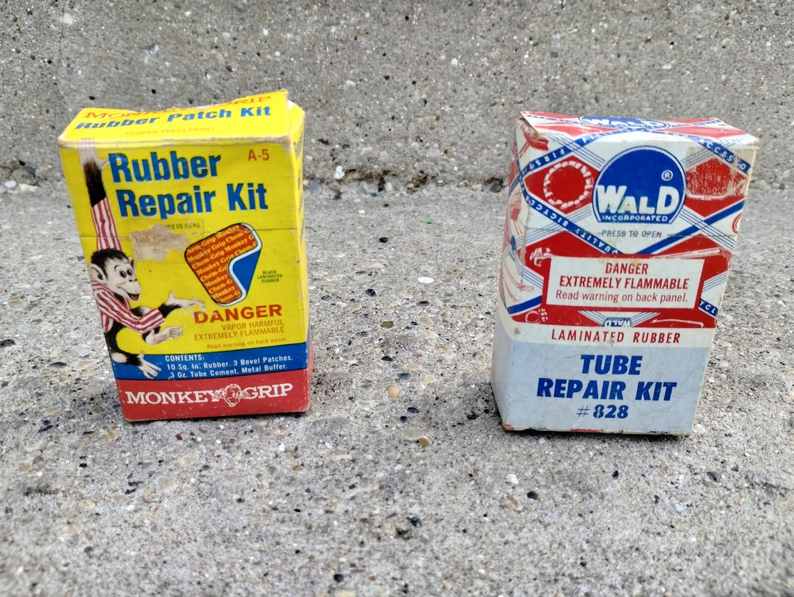 VINTAGE Monkey Grip Rubber Repair Kit A-5 WALD TUBE REPAIR KIT #828 W ...