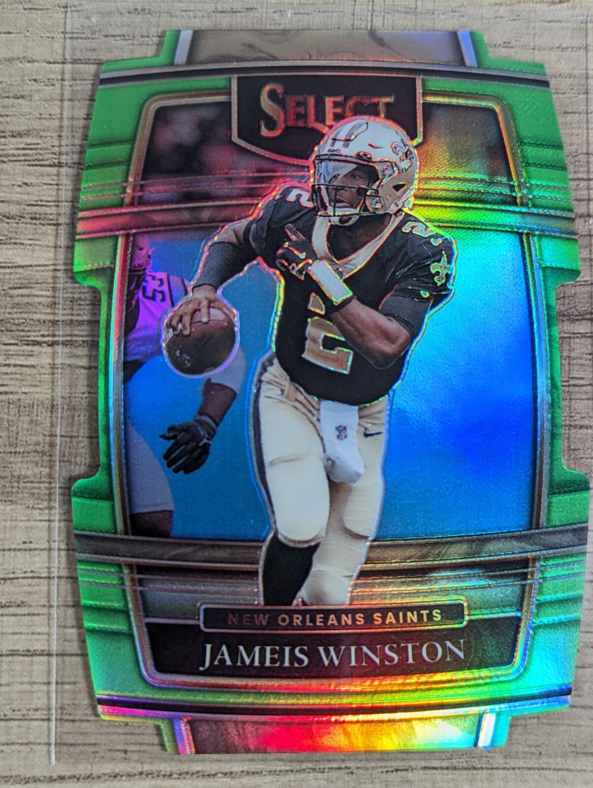2021 Select Neon Green Prizm /349 Die-Cut Jameis Winston #25 Saints SP ...