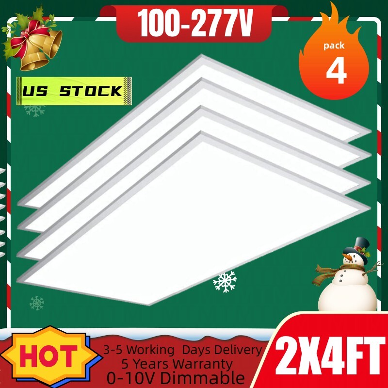 2x4 LED Ceiling Light, 75Watt Flat Ultra-Slim Dimmable Edge Lit LED ...