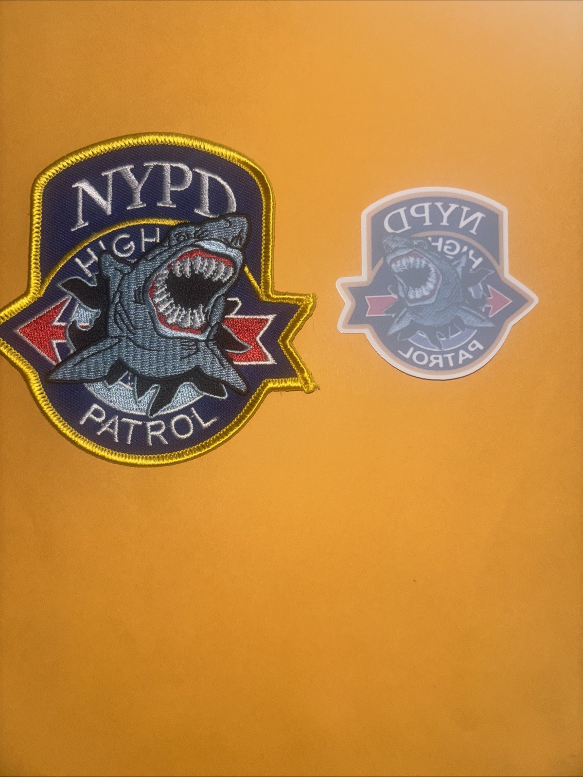NYPD Highway Patrol Shark Inside The Window Sticker. 2/12 Inch X 2 1/2 ...