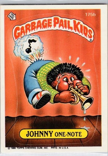 GPK 1986 Garbage Pail Kids Card Sticker Series 5 OS5 JOHNNY One-Note ...