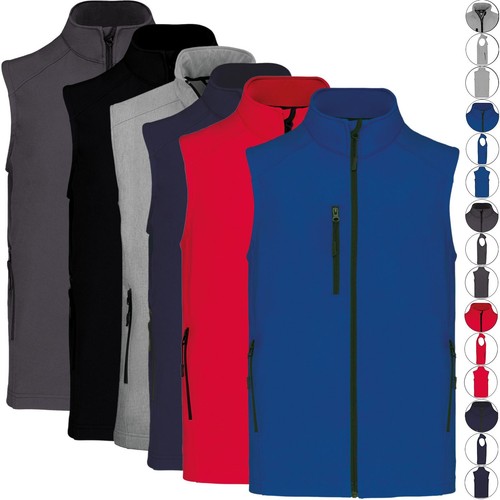 Mens Kariban Soft Shell Fleece Lined Waterproof Windproof Work Gilet Bodywarmer | eBay UK