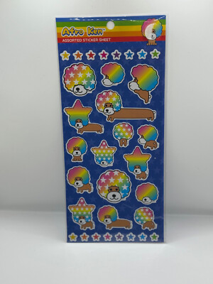 Brand New Rare Cute Japanese Afro Ken Sticker Sheet 4" by 9" | eBay