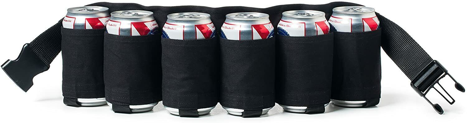 Redneck 6 Pack Beer & Soda Can Holster Belt - BLACK | eBay