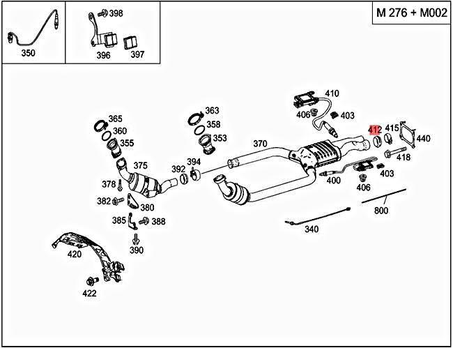 Genuine MERCEDES A207 C207 C218 C292 S212 Seal. Ring f exhaust sys ...