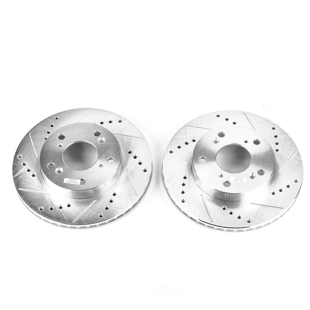 Disc Brake Rotor Set-Front Drilled, Slotted and Zinc Plated Brake Rotor ...