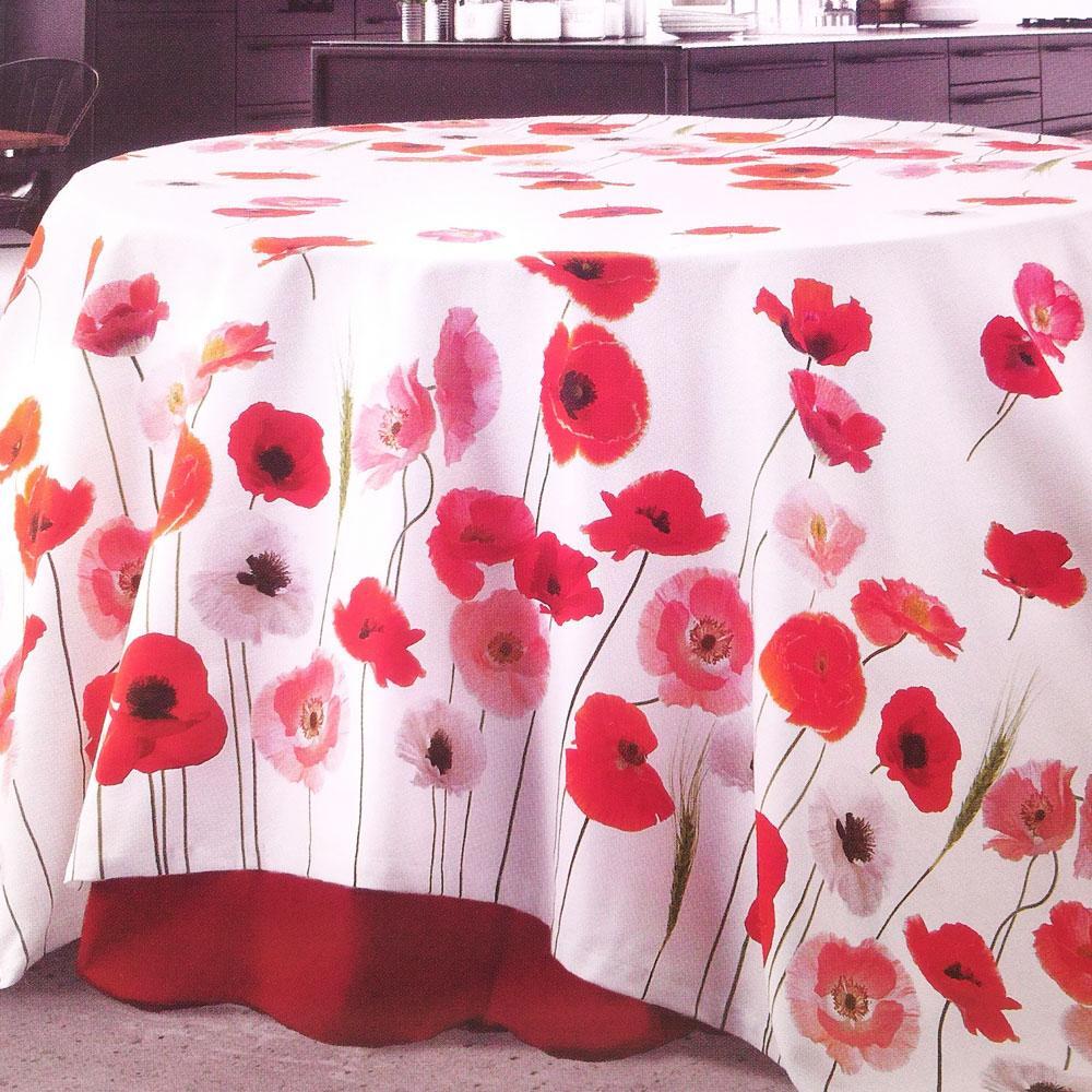 Rectangular tablecloth 12 places 150x275 cm TAG HOUSE Poppies | eBay