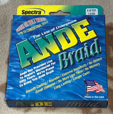 ANDE BRAIDED FISHING LINE 8# Yellow 125 Yard | eBay
