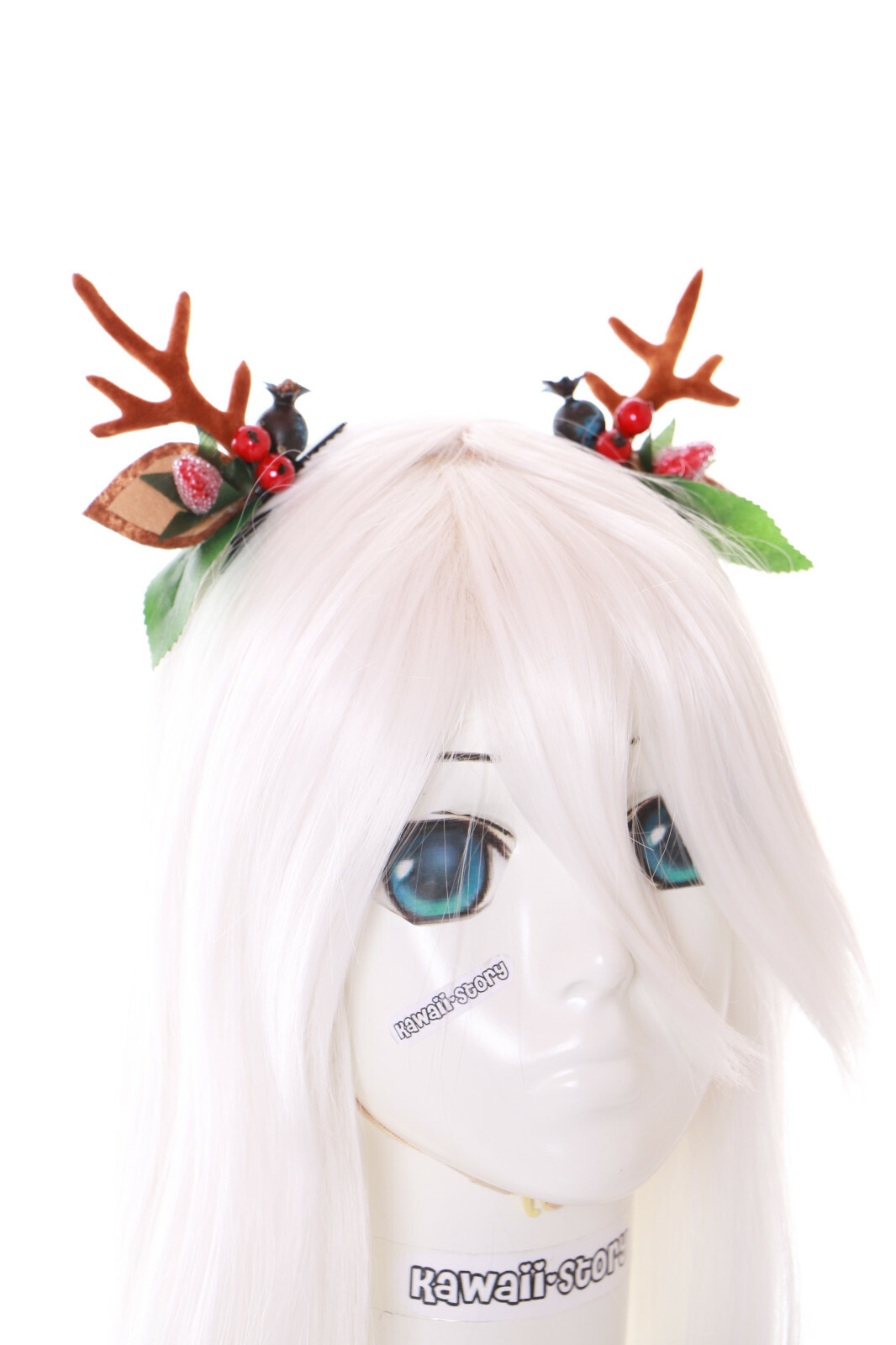 C-56-1 Mini Chevreuil Rennes Bois Oreilles Fruits Forêt Fée Haar-Clips ...