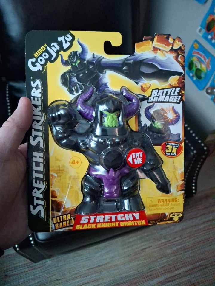 Goo Jit Zu Stretch Strikers Black Knight Orbitox Sealed Ultra Rare MOC ...