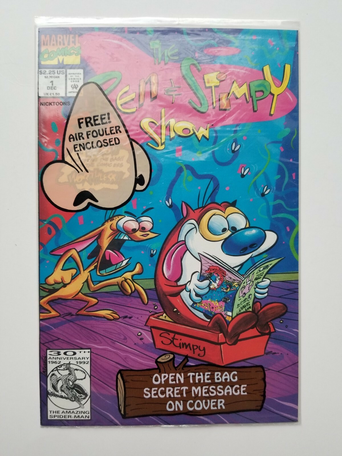 The Ren & Stimpy Show #1 Marvel Comics Sealed Ren Scratch and Sniff ...