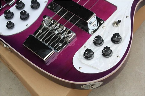 Rare Purple Double Neck Electric Guitar Triangle MOP Fingerboard Inlay ...