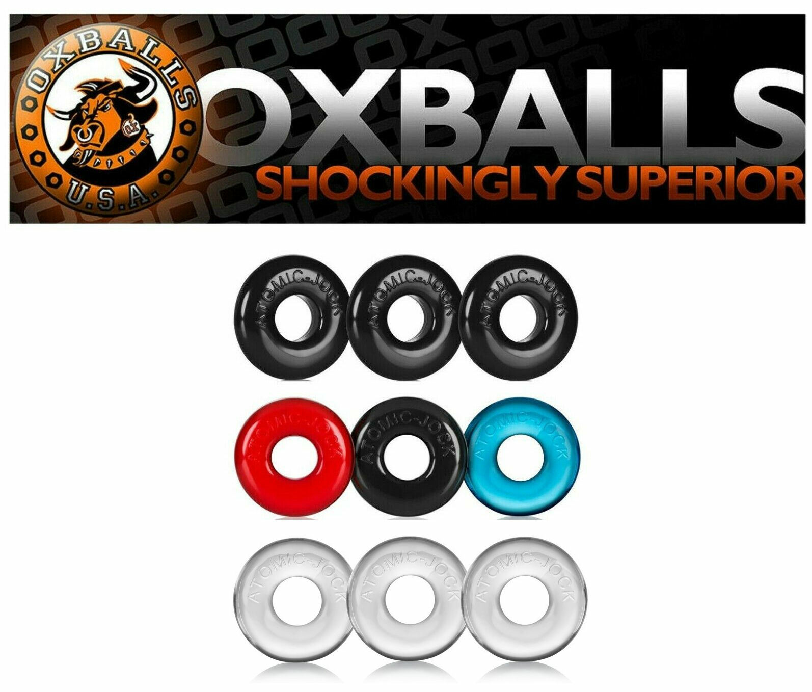 New Oxballs Ringer Thick Super Soft Stretchy Penis Dick Male Jock Ring ...