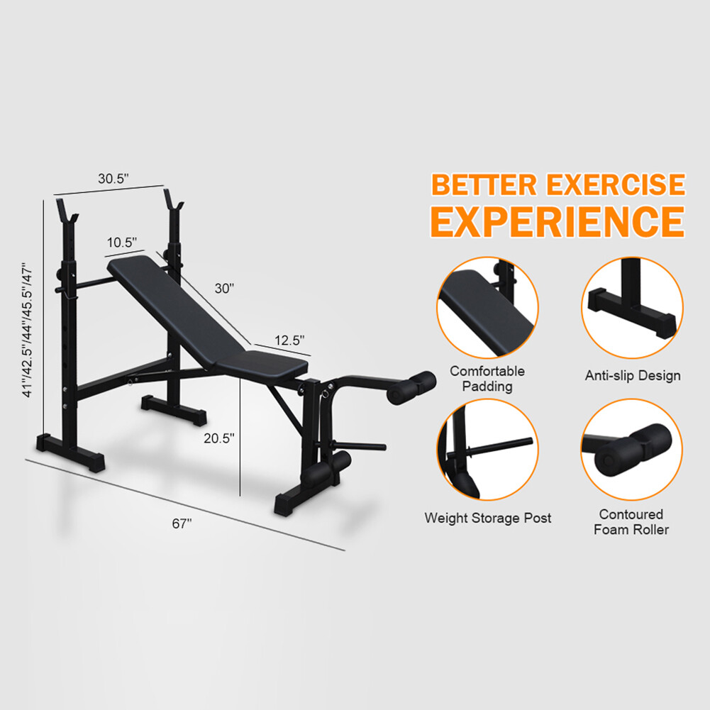 Weight Bench Folding Bench Press Home Gym Full Body Workout with ...