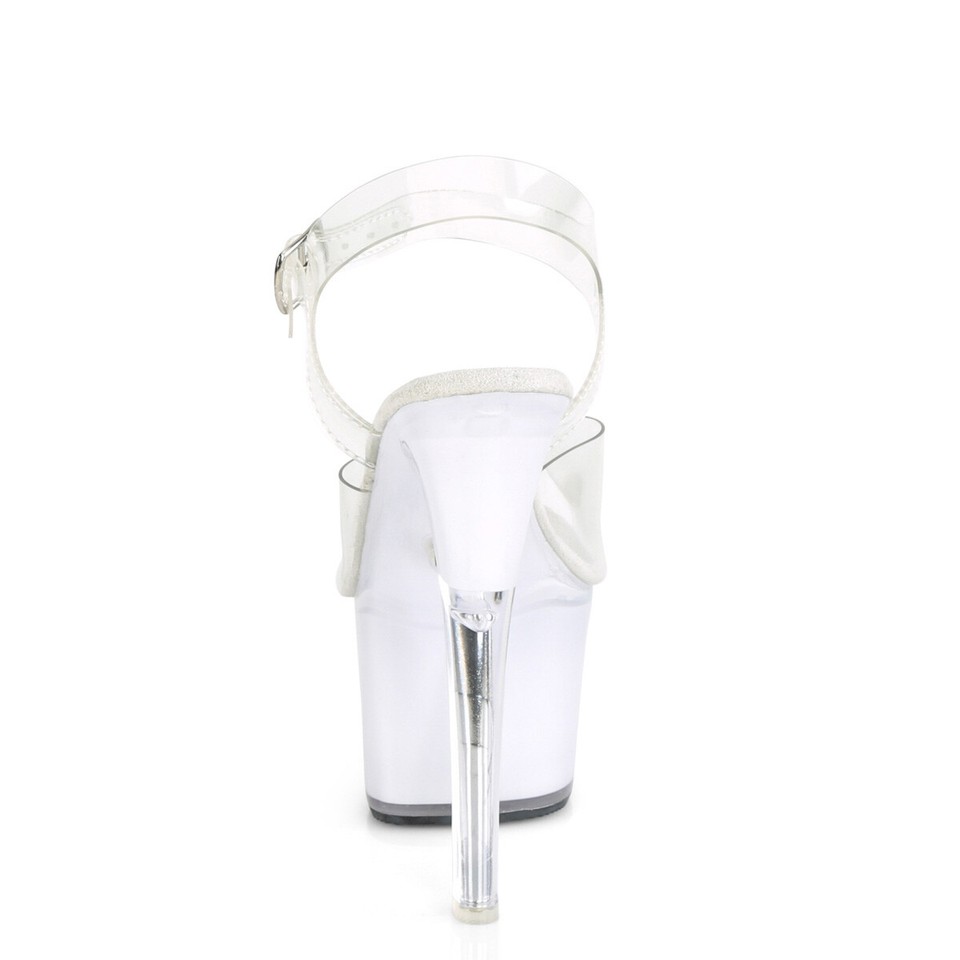 PLEASER DISCOLITE-708 Women's 7" Heel Platform LED Illuminated Ankle ...