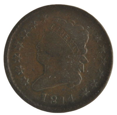 United States 1814 Liberty Classic Head Copper Large Cent Philadelphia ...