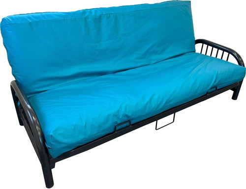 Queen Size Turquoise Leather Vinyl Futon Cover, Mattress Slipcovers ...