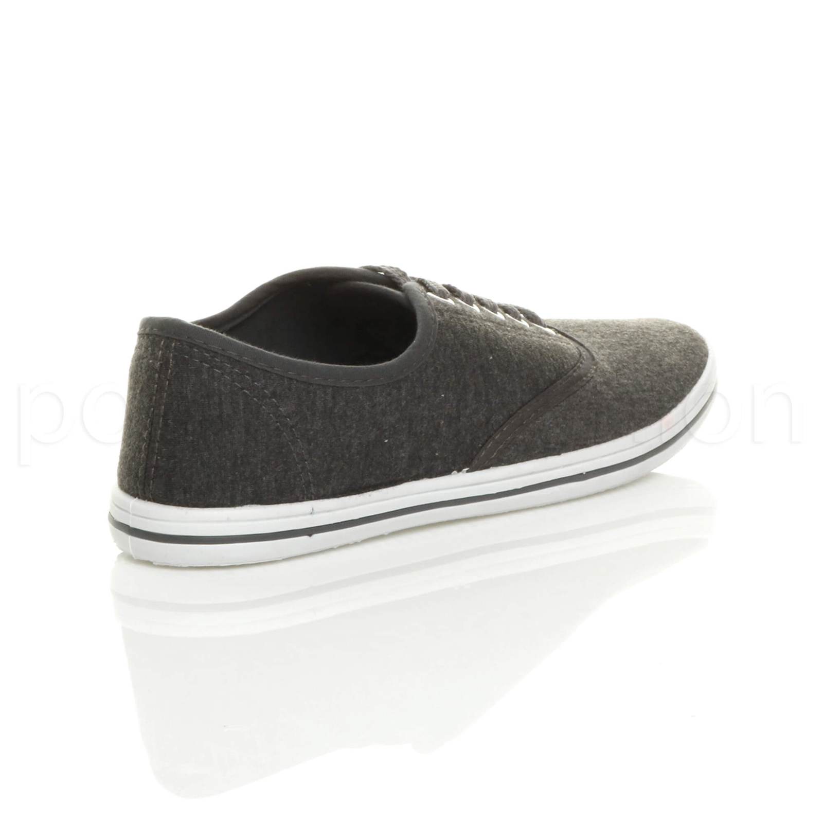 MENS FLAT LACE UP CASUAL CANVAS PLIMSOLES PLIMSOLLS SAND SHOES DAPS ...