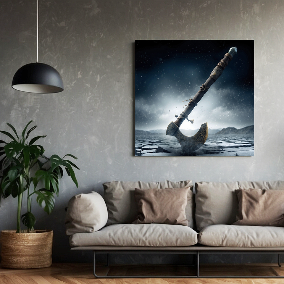 Wikinger Axt - Walhalla - Nordische Mythologie Wandbild auf Poster oder ...