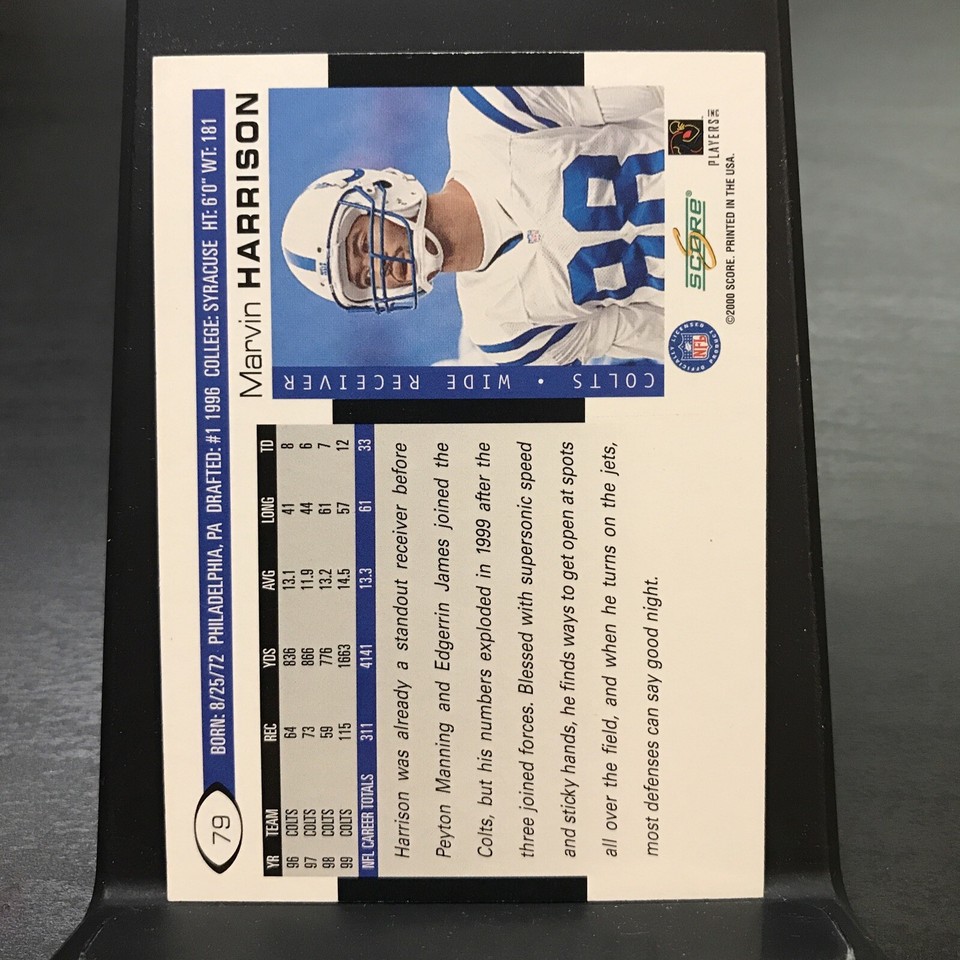 2000 Score Marvin Harrison Indianapolis Colts #79 | eBay
