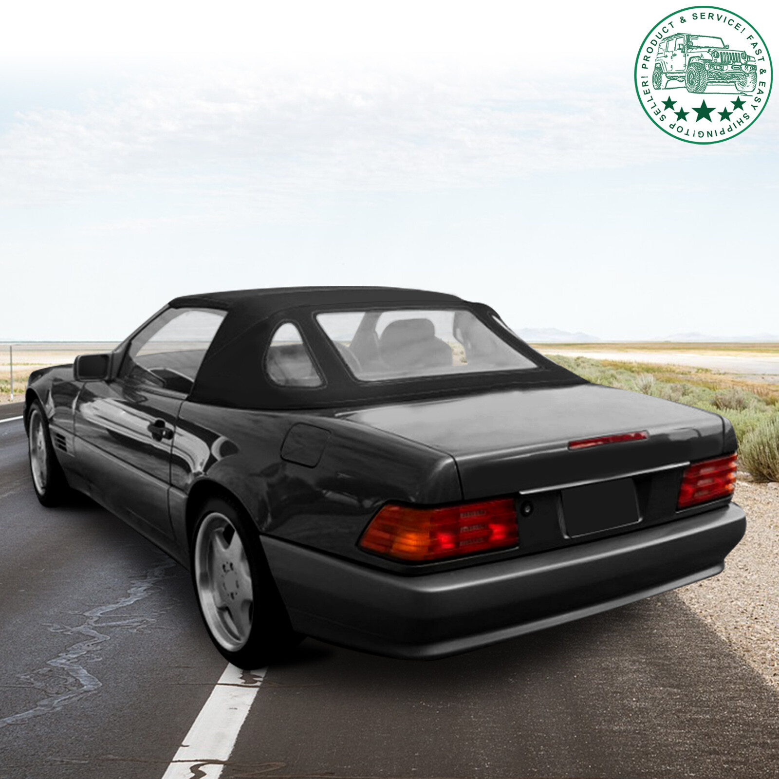 For Mercedes R129 300SL SL500 600 90-02 Convertible Soft Top w/ Plastic ...
