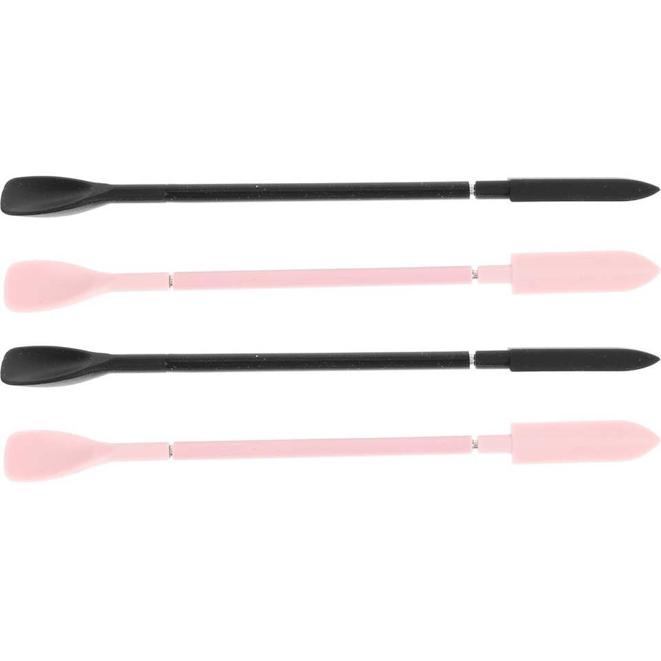 4 Pcs Mini Makeup Spatula for Cosmetics Cream Applicator Small Silicone ...