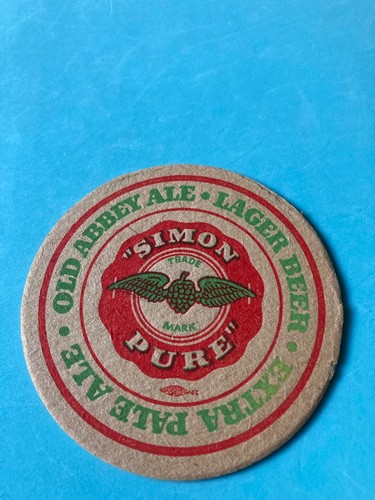 Nice 1950s Vintage SIMON PURE BEER 3" Coaster, Simon Brewery, Buffalo ...