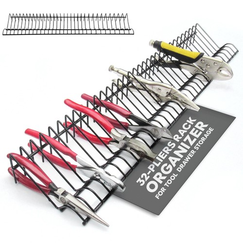 Pliers Rack for Tool Drawer Storage, Holds 32 Tools, Steel Frame ...