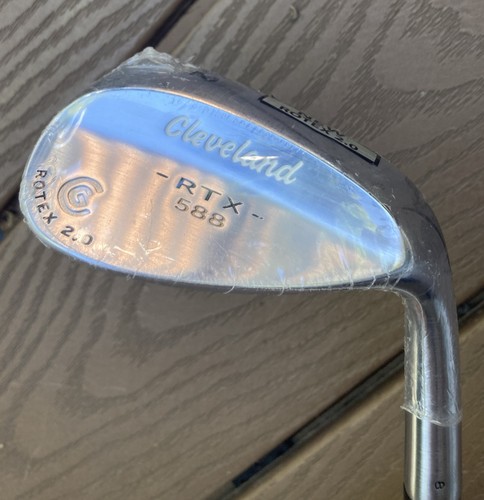 New Cleveland RTX 588 Rotex 2.0 Chrome 62* Sand Wedge 8* Bounce In ...