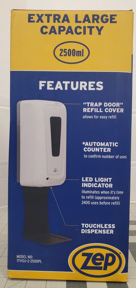 Zep Touch-Free Motion Hand Sanitizer/Soap Dispenser Wall Mounted | eBay