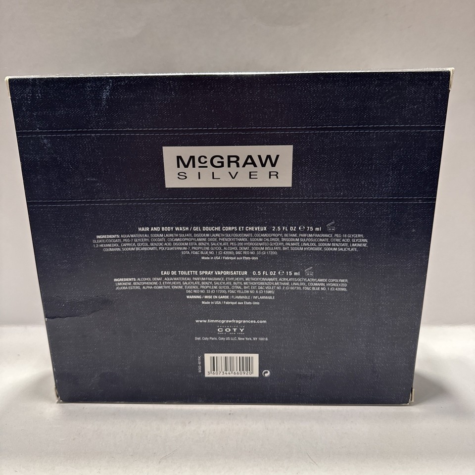 NEW Tim McGraw Silver Hair Body Wash Eau De Toilette Spray 2 Pc Gift ...