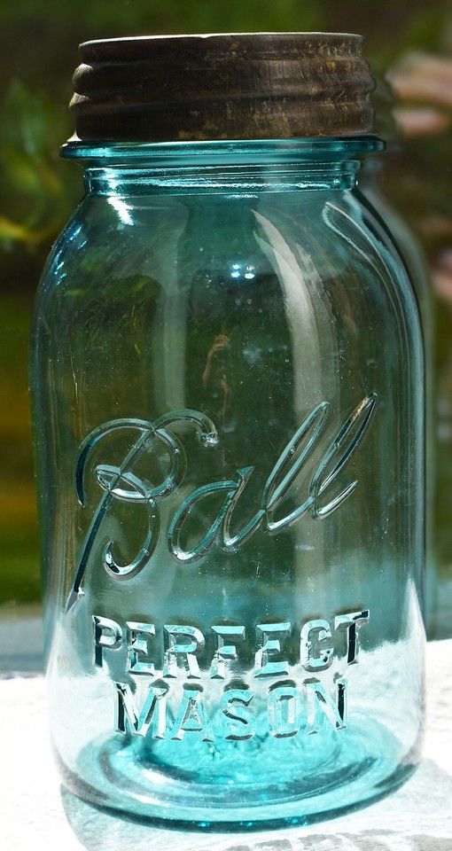 Antique Ball Perfect Mason Jar 1910-23, Underscore 5 Out of Round Oval ...