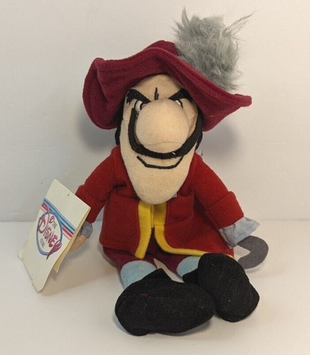 Disney Store Captain Hook Peter Pan Plush With Tag 8" Bean Bag | eBay