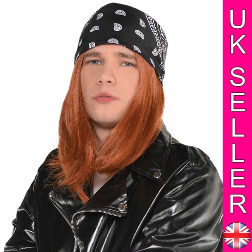 Hard Rocker Kit. Wig & Bandana, Hogan Biker Rock Star Axle Rose Band ...