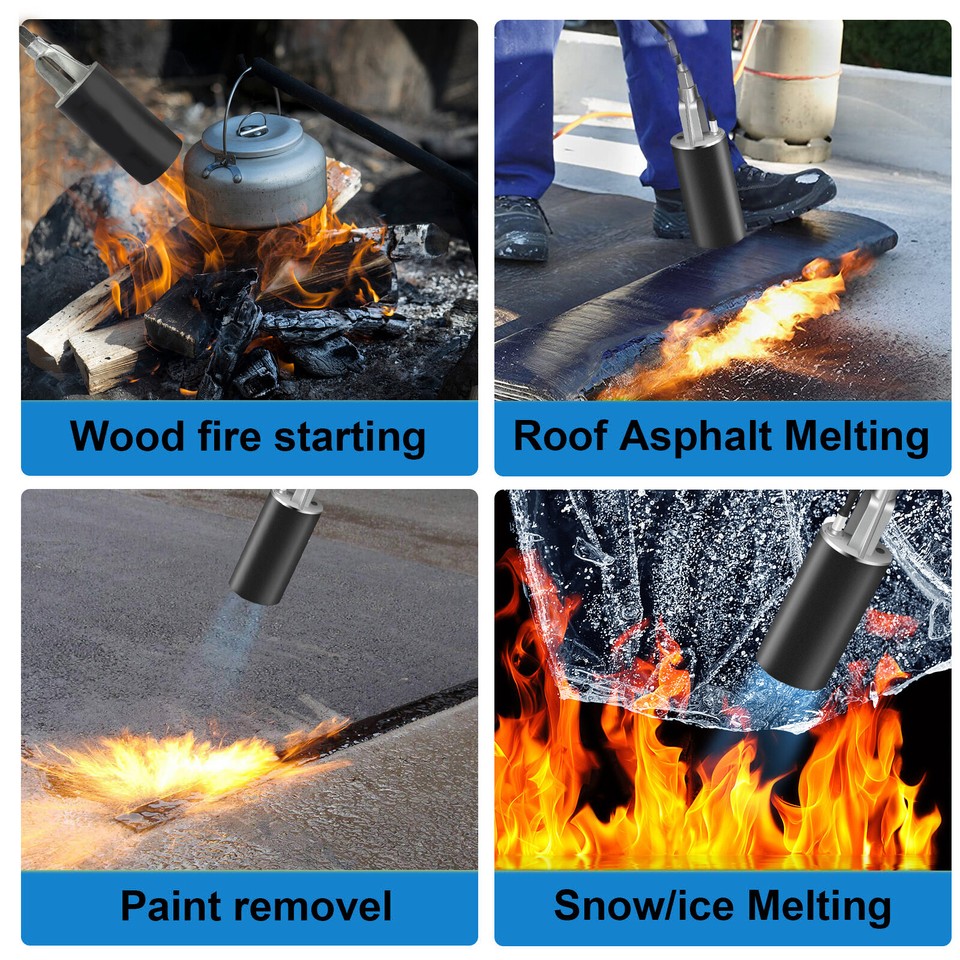 Portable Propane Torch Weed Burner Ice Snow Melter Outdoor Flame ...