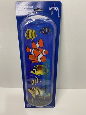 Metal Thermometer Indoor Outdoor Weather Resistant Guy Harvey 17x5 | eBay